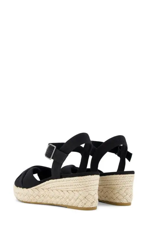 Toms Kinsley Espadrille Wedge Sandal - Black
