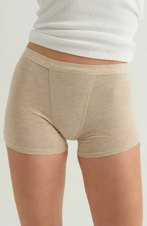 SAALT Period & Leakproof Super Absorbency Stretch Cotton Sleep Shorts - Seashell