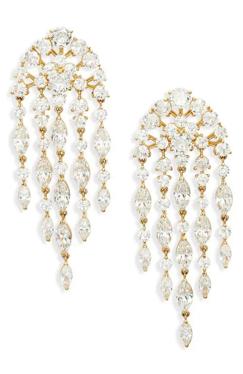 Nadri Chandelier Drop Earrings - Gold