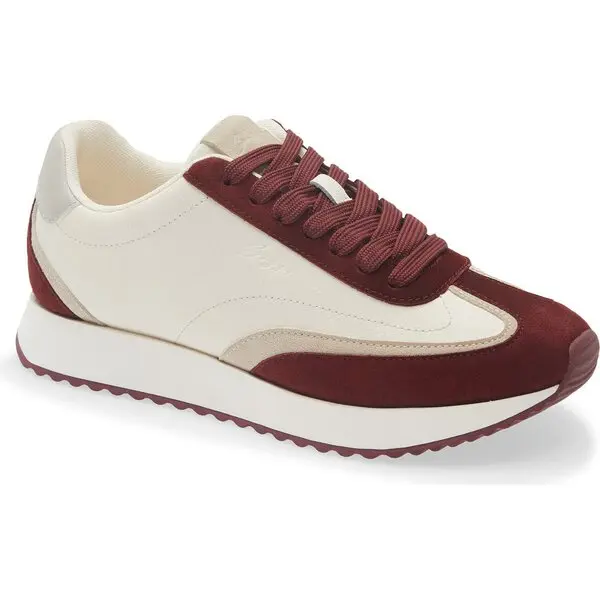 BOSS Marleny Running Sneaker - Open White/red
