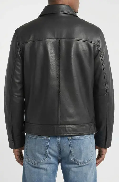 Bagatelle Genuine Leather Trucker Jacket