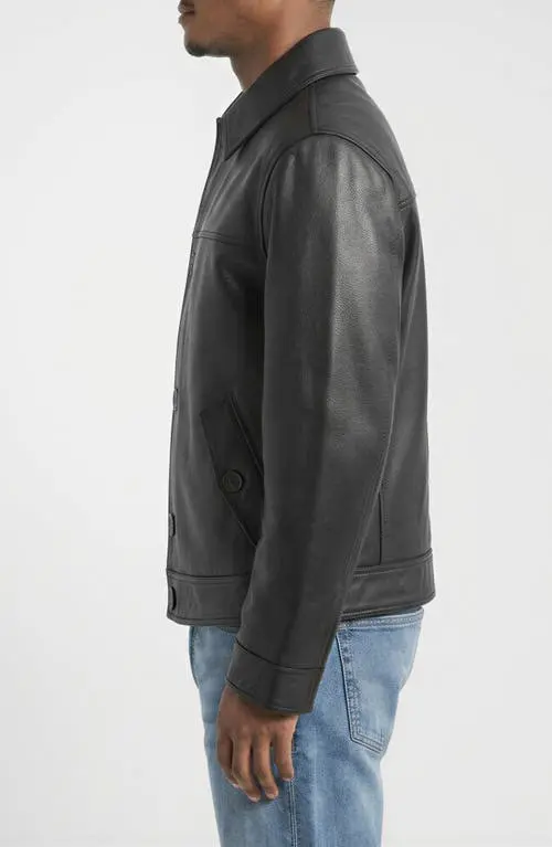 Bagatelle Genuine Leather Trucker Jacket