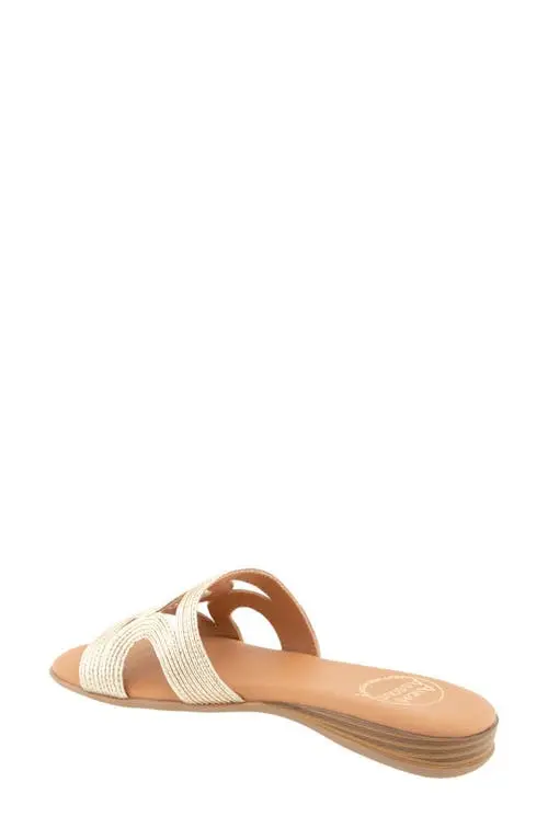 Andre Assous Nora Slide Sandal - Platino