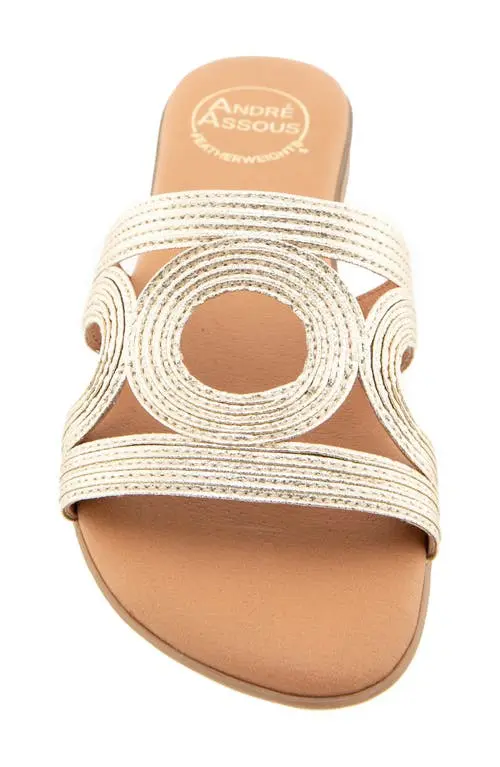 Andre Assous Nora Slide Sandal - Platino
