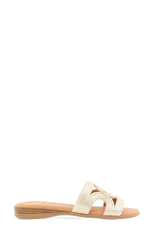 Andre Assous Nora Slide Sandal - Platino