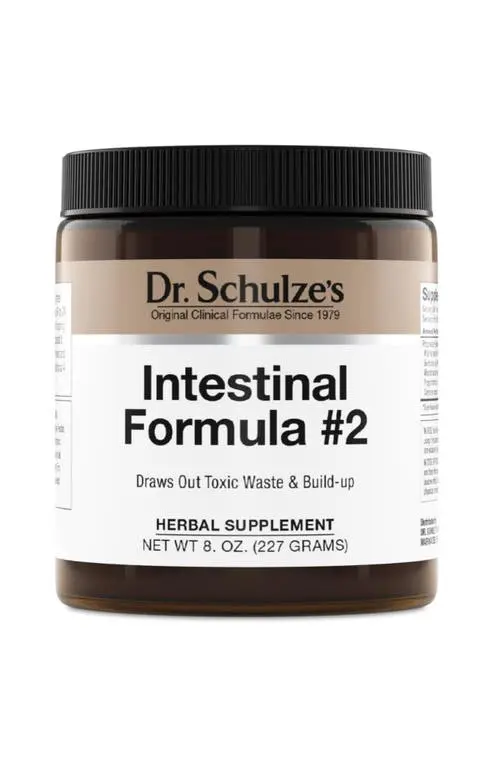 DR. SCHULZE'S Intestinal Formula #2 Cleansing Supplement For Colon Health Support And Daily Elimination, Plant-based Herbal Supplement - Brown