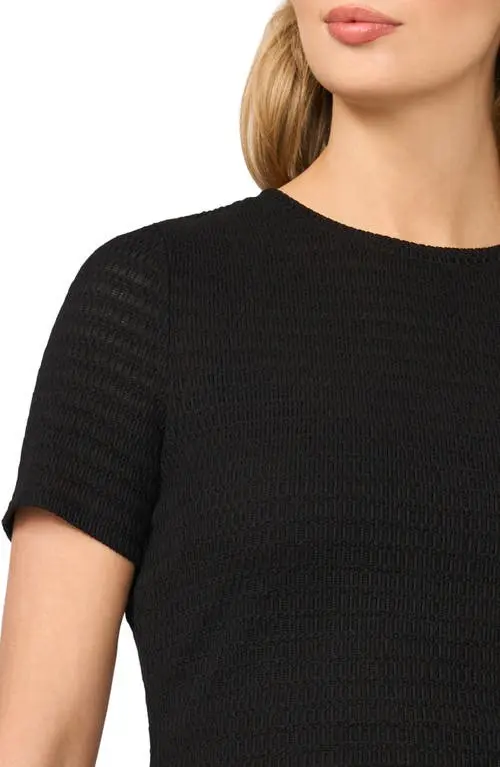 Halogen Short Sleeve Knit Top - Rich Black