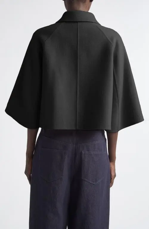 Lafayette 148 New York Double Face Wool & Cashmere Crop Jacket - Black