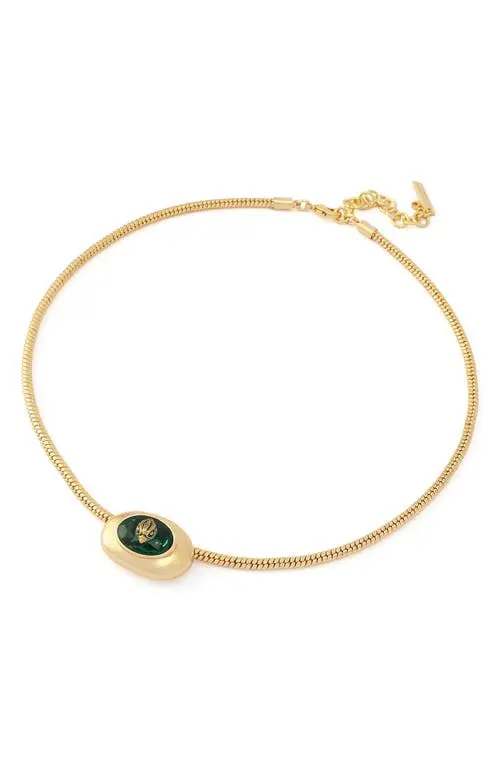 Kurt Geiger Bezel Stone Pendant Necklace
