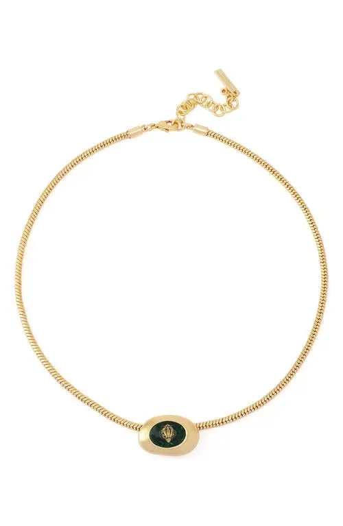 Kurt Geiger Bezel Stone Pendant Necklace