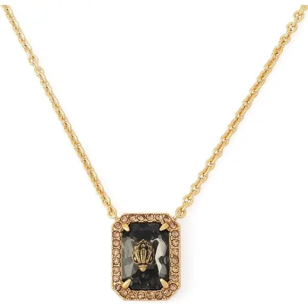 Kurt Geiger Short Pendant Necklace - Black Diamond