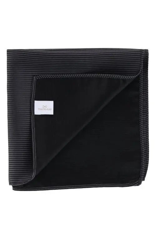 Trafalgar Leyton Stripe Silk Pocket Square