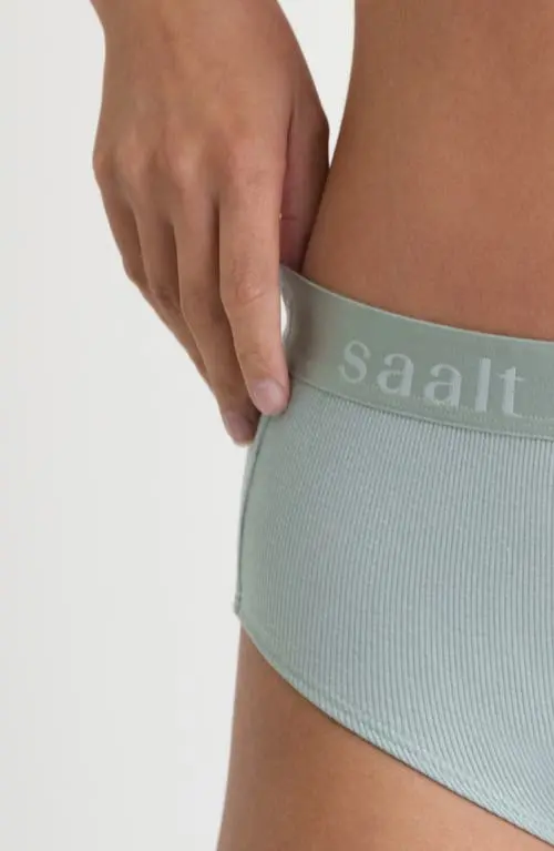 SAALT Period & Leakproof High Rise Stretch Cotton & Modal Rib Briefs