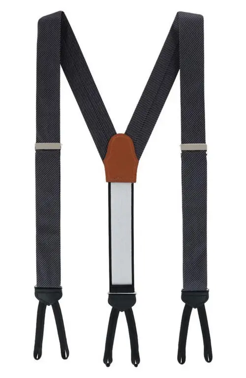 Trafalgar Leyton Diagonal Stripe Silk Suspenders