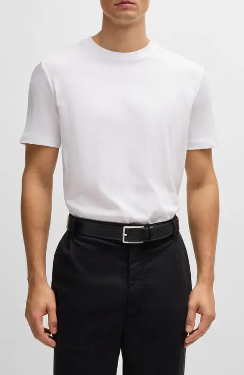 BOSS Thompson Solid Cotton T-shirt - White