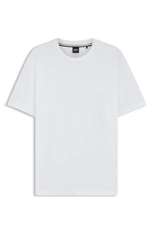 BOSS Thompson Solid Cotton T-shirt - White