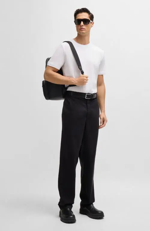 BOSS Thompson Solid Cotton T-shirt - White