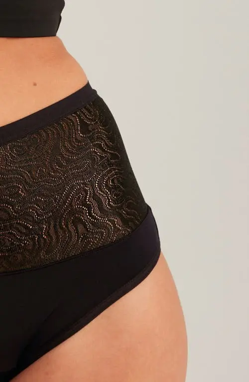 SAALT Period & Leakproof Regular Absorbency Lace Panel High Waist Briefs