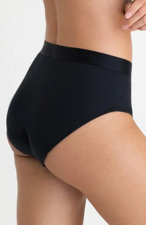 SAALT Period & Leakproof High Rise Stretch Cotton & Modal Rib Briefs