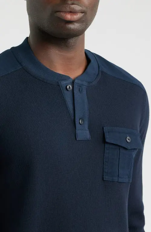 Brooks Brothers Waffle Stitch Stretch Cotton & Wool Henley