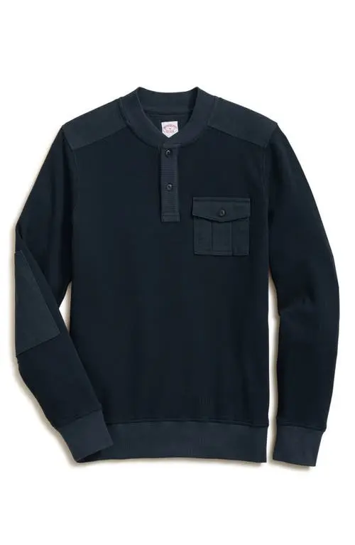 Brooks Brothers Waffle Stitch Stretch Cotton & Wool Henley