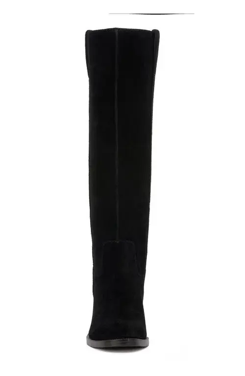 Lucky Brand Adana Knee High Suede Boot - Black Suede