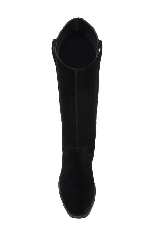Lucky Brand Adana Knee High Suede Boot - Black Suede
