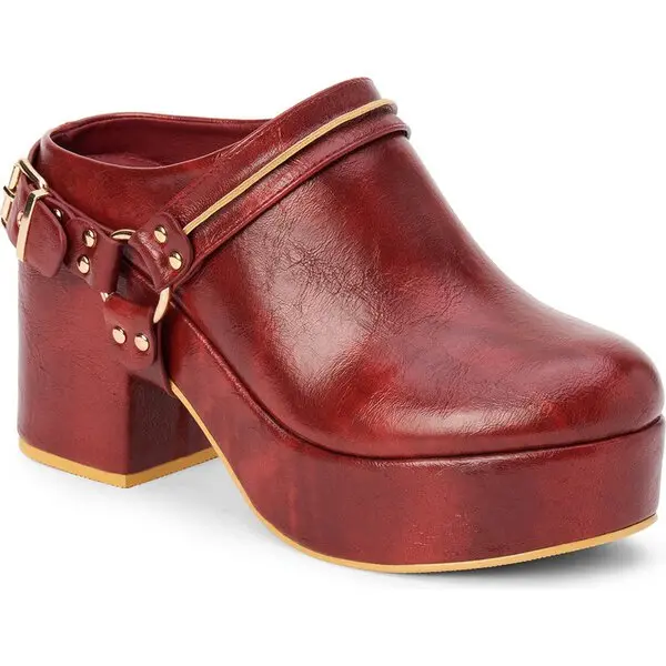 Matisse Sawyer Block Heel Platform Clog - Brick