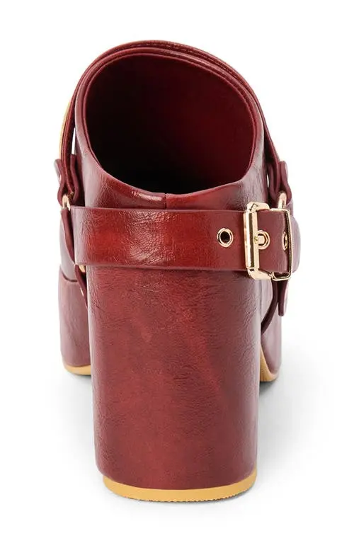 Matisse Sawyer Block Heel Platform Clog - Brick