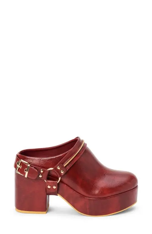 Matisse Sawyer Block Heel Platform Clog - Brick