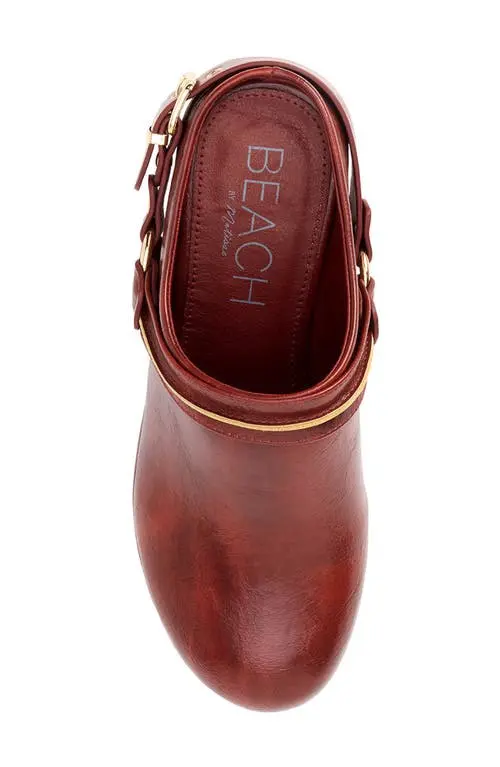 Matisse Sawyer Block Heel Platform Clog - Brick