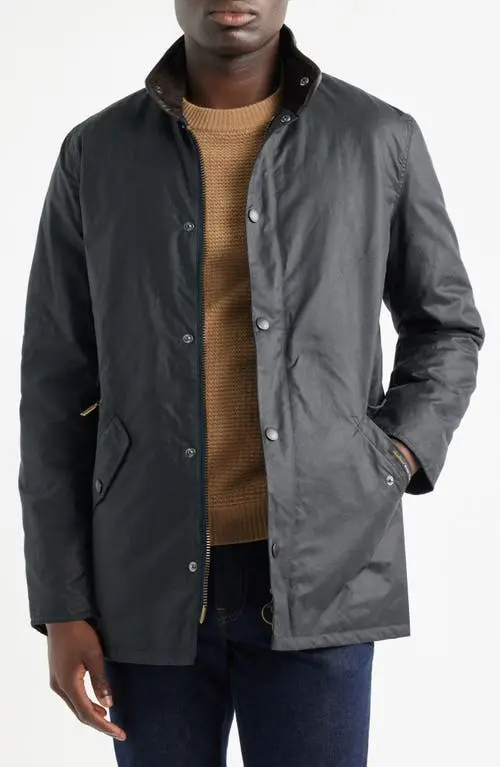 Barbour Prestbury Waxed Cotton Jacket - Navy