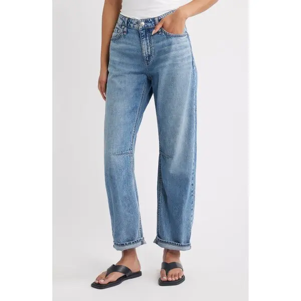 Rag & Bone Featherweight Stevie Mid Rise Tapered Jeans - Orian