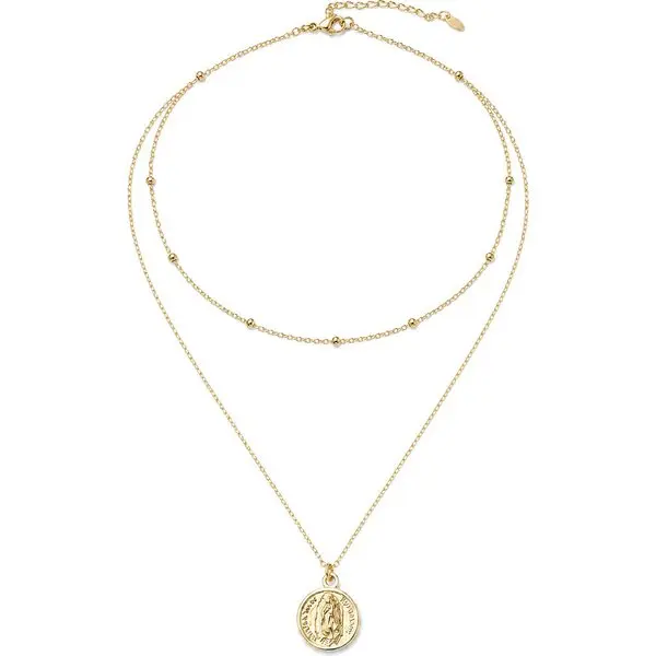 Argento Vivo Guadalupe Double Layer Necklace - Gold