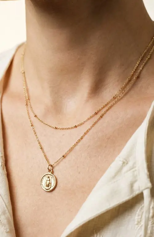 Argento Vivo Guadalupe Double Layer Necklace - Gold