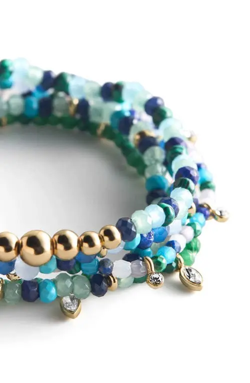 Baublebar Set Of 5 Indya Beaded Stretch Bracelets