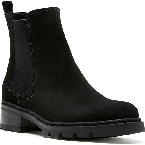La Canadienne Salma Chelsea Boot - Black Suede