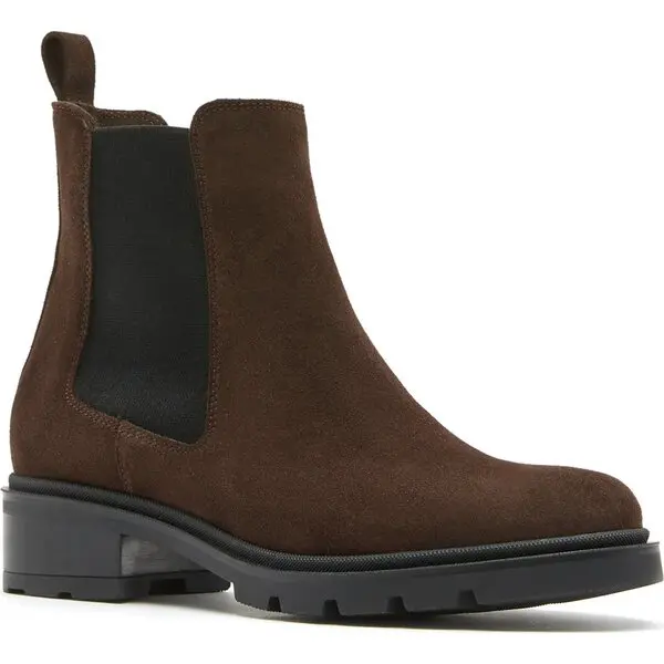 La Canadienne Salma Chelsea Boot - Brunette Suede