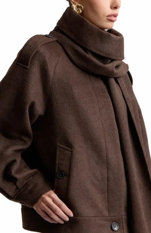 Avec Les Filles Oversized Coat With Detachable Scarf