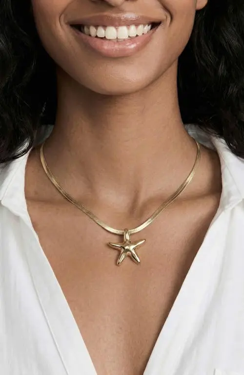 Ettika Polished Starfish Pendant Necklace