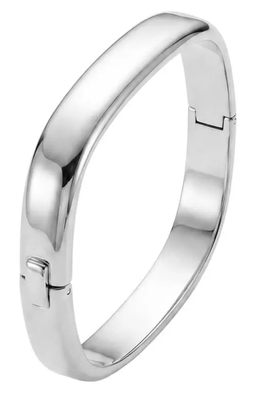 Argento Vivo Hinge Bangle - Silver