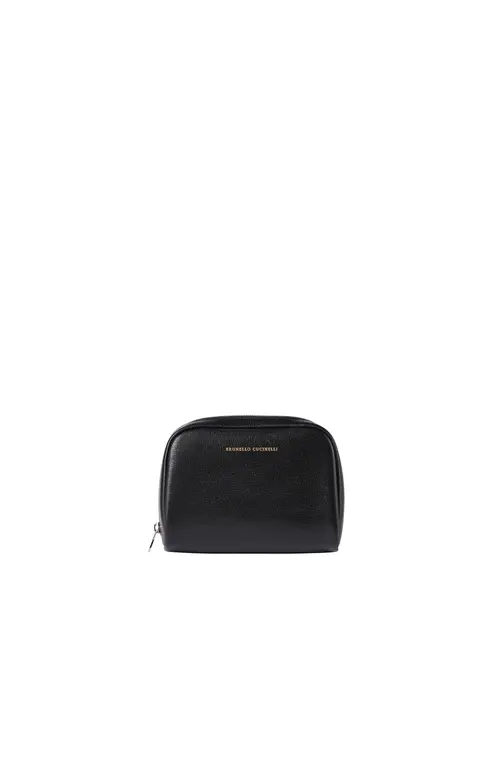 Brunello Cucinelli Brushed Leather Slim Beauty Case