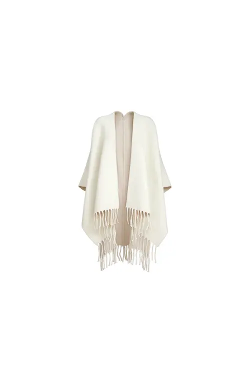 Brunello Cucinelli Wool And Cashmere Double Knit Reversible Poncho