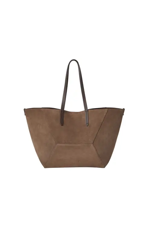 Brunello Cucinelli Suede Tote Bag With Monili