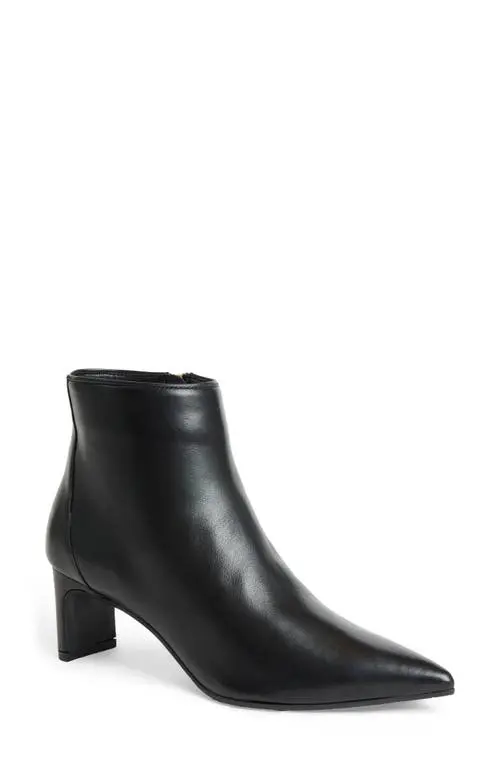 Bruno Magli Fiama Pointed Toe Bootie - Black Leather