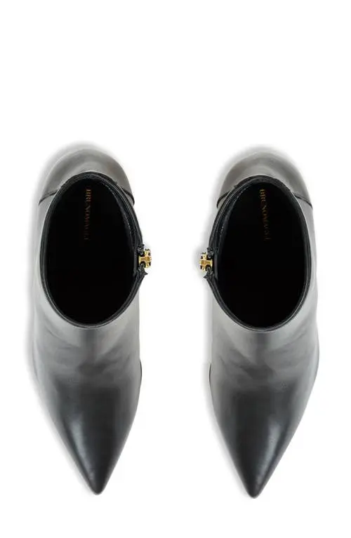 Bruno Magli Fiama Pointed Toe Bootie - Black Leather