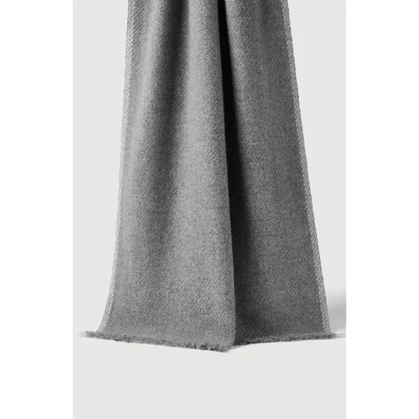 Brunello Cucinelli Cashmere Diagonal Scarf - Medium Grey