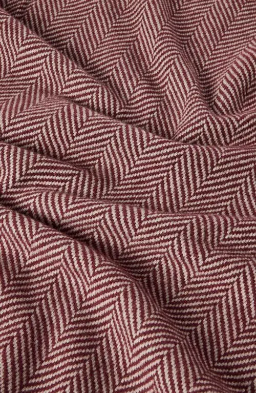 Brunello Cucinelli Cashmere Chevron Scarf - Amaranth Red