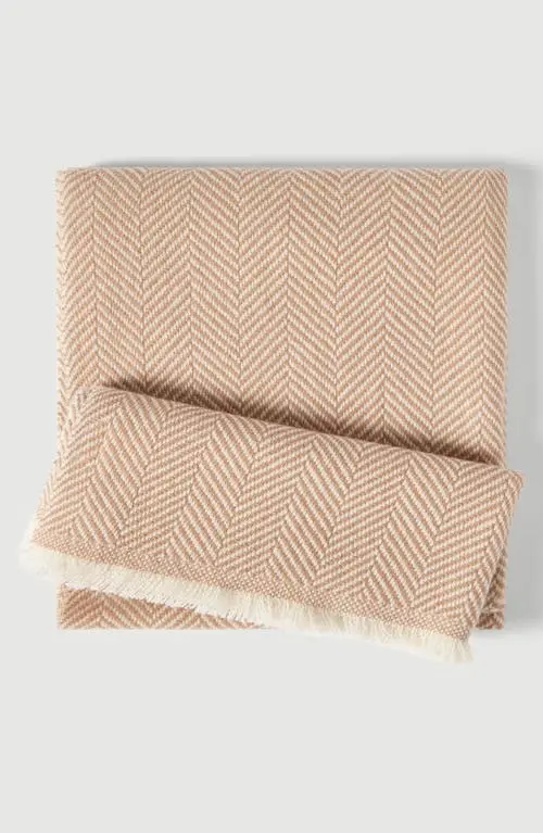 Brunello Cucinelli Cashmere Chevron Scarf - Beige