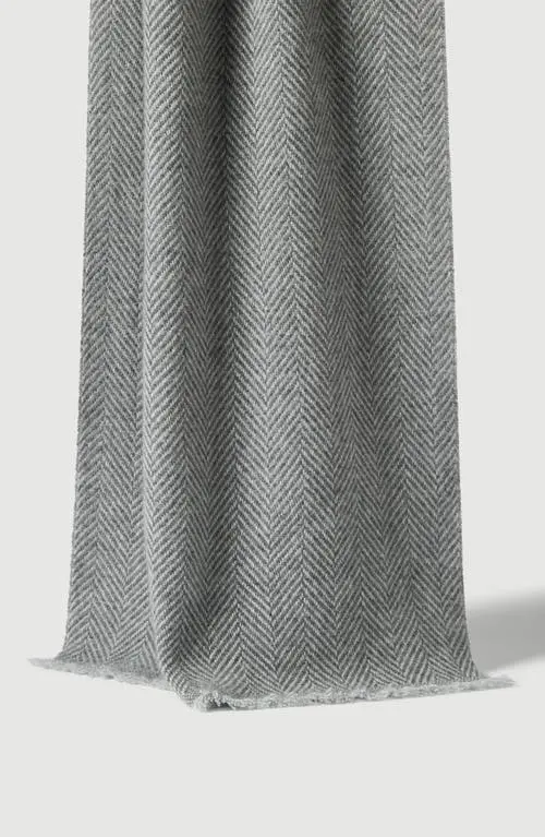 Brunello Cucinelli Cashmere Chevron Scarf - Light Grey
